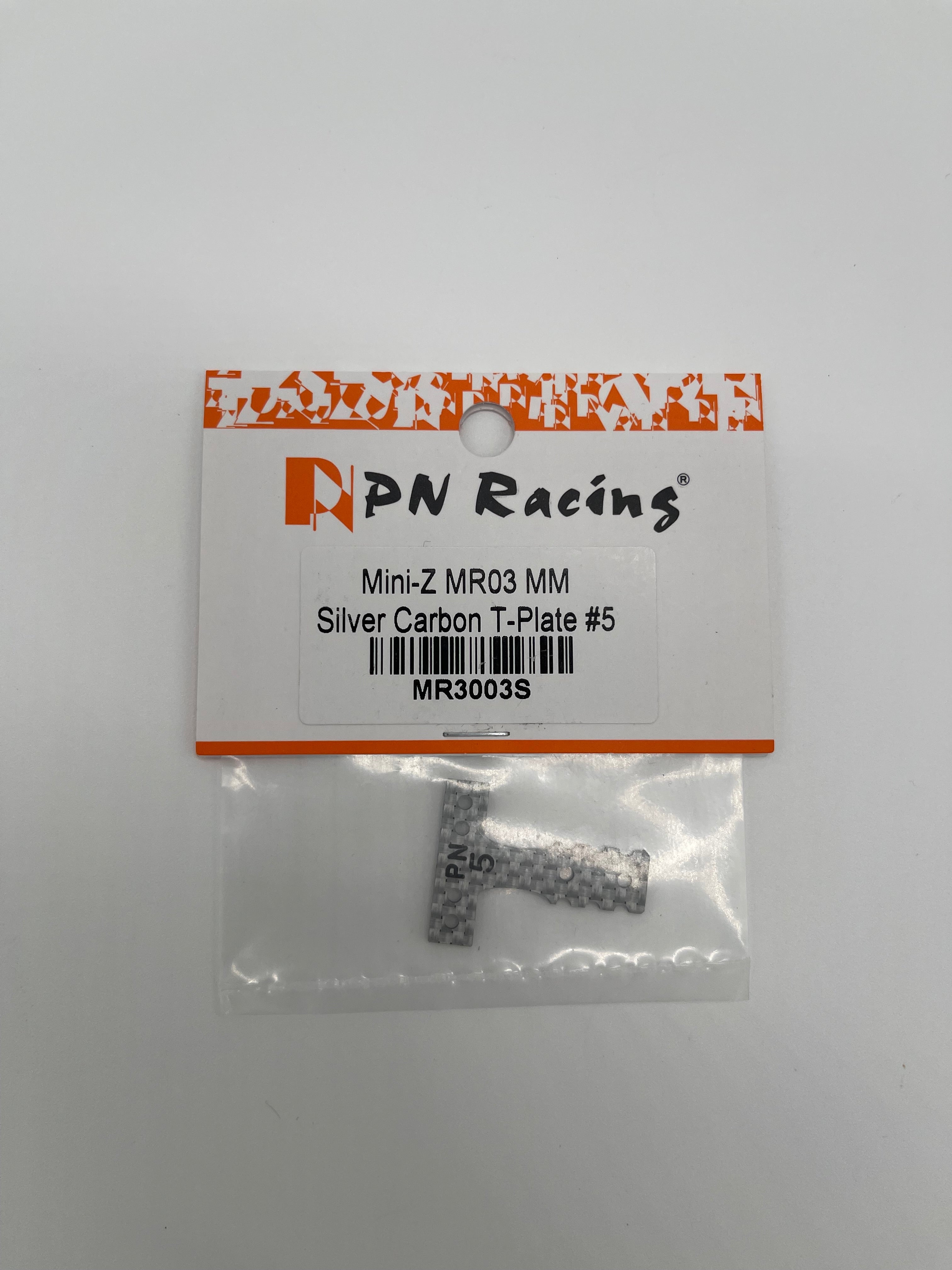 PN Racing Mini-Z MR03 MM Silver Carbon T-Plate #5 – Mark Santa Maria